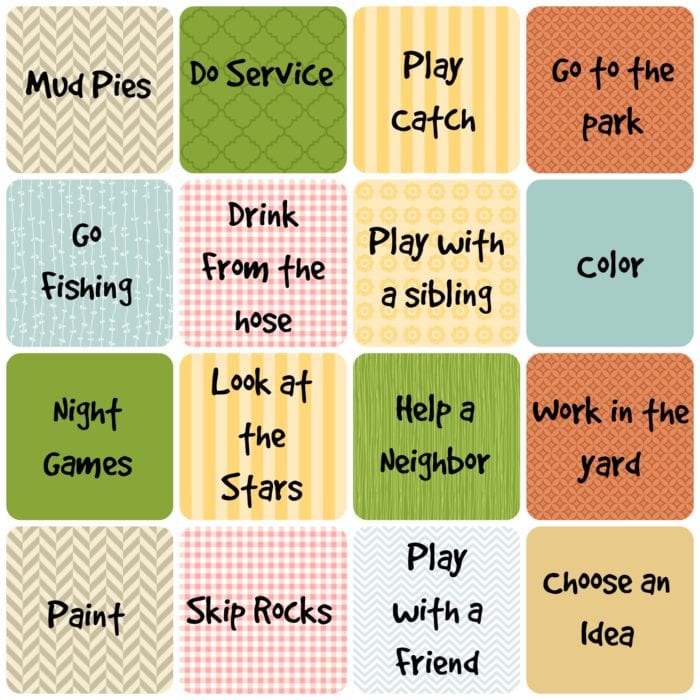 Summer "Unplugged" Activity Card Printables - Perfection Pending
