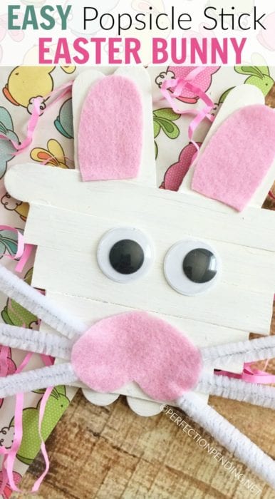 Easy Popsicle Stick Bunny Craft for Easter - Perfection Pending