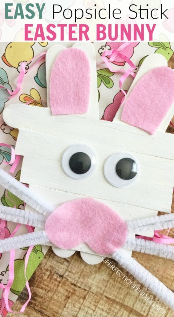 Easy Popsicle Stick Bunny Craft for Easter - Perfection Pending