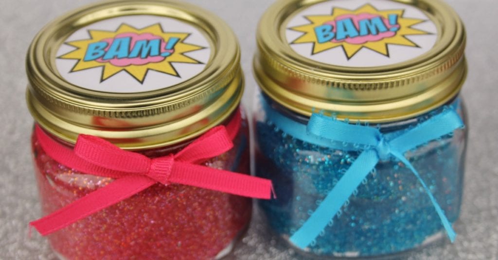 Easy Super Hero Glitter Slime With Free Printable - Perfection Pending