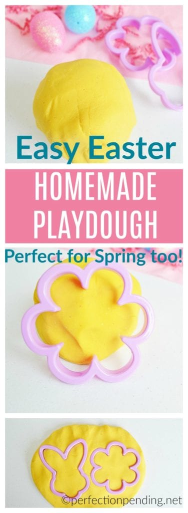 Yellow Homemade Playdough Recipe - Perfect For Easter - Perfection Pending