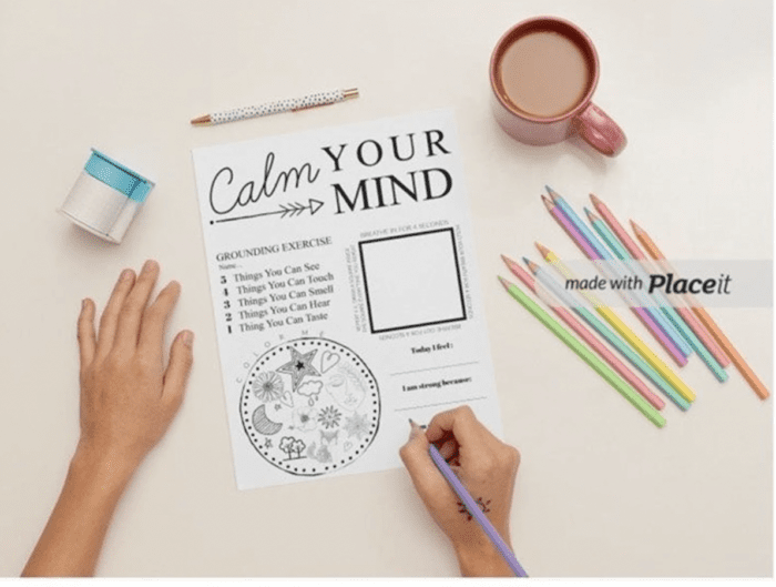 Anxiety Art Therapy Worksheets You Can Download - Perfection Pending